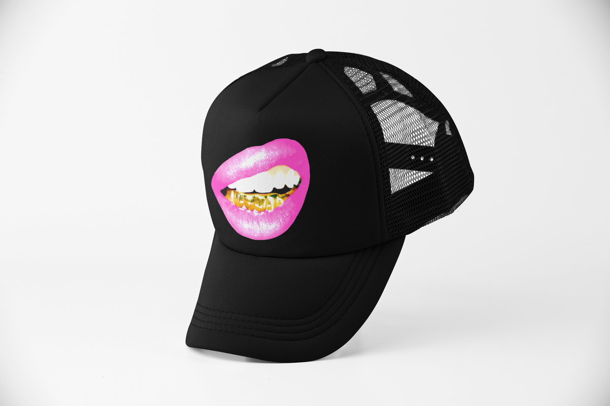 "Trill Grill (Pink Lips)" Trucker Cap – R Max Clothing